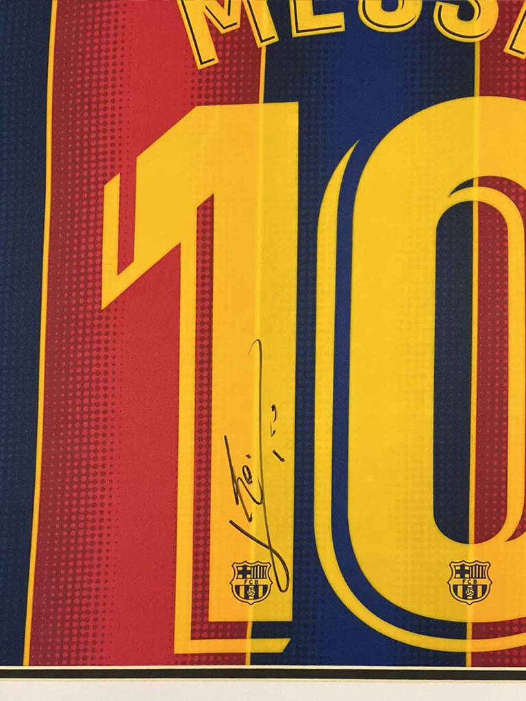 Authentically Signed Lionel Messi - Barcelona Framed Shirt - Mounts and ...