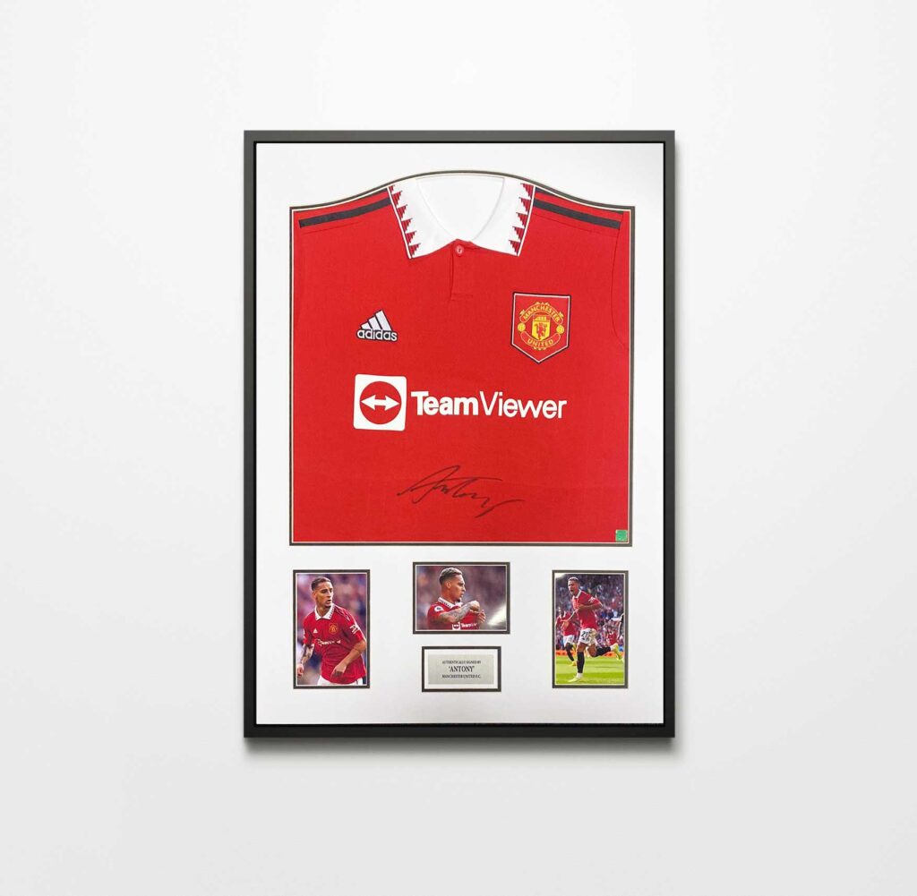 Authentically Signed Antony Shirt – Manchester United Framed Shirt ...