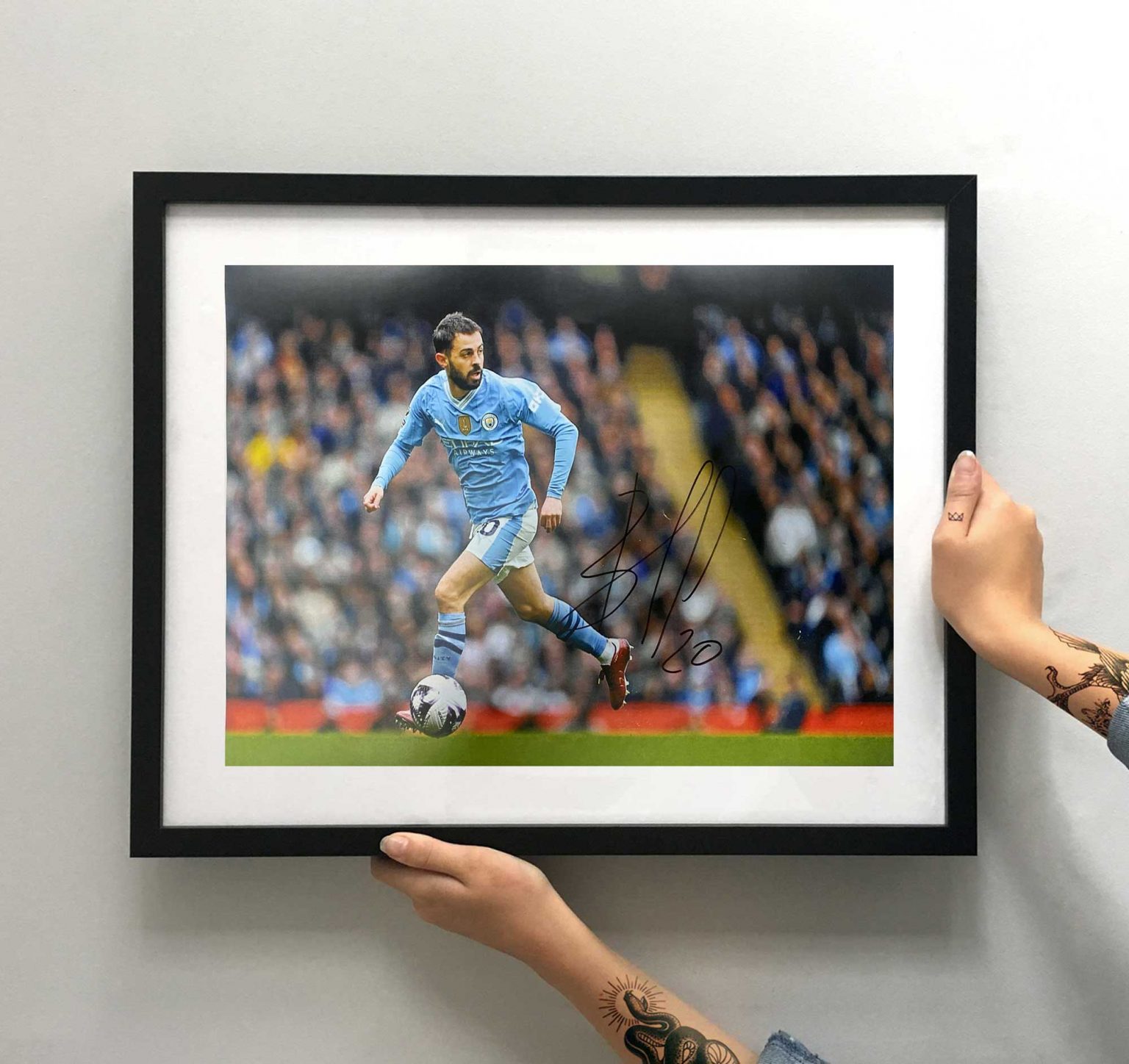 Authentically Signed Bernardo Silva Autograph- Manchester City Frame ...